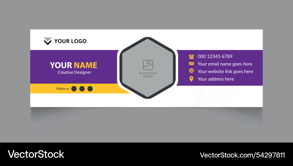 Professional email signatures template design Vector Image