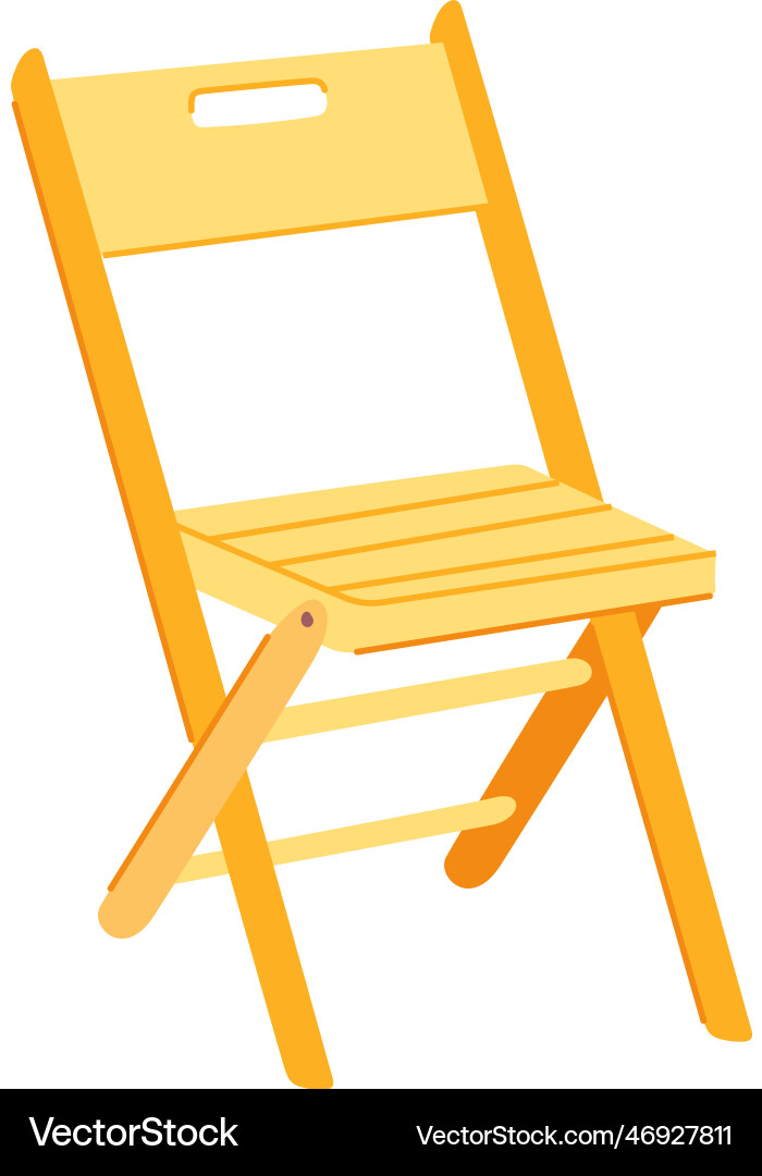 Seat folding chair cartoon Royalty Free Vector Image