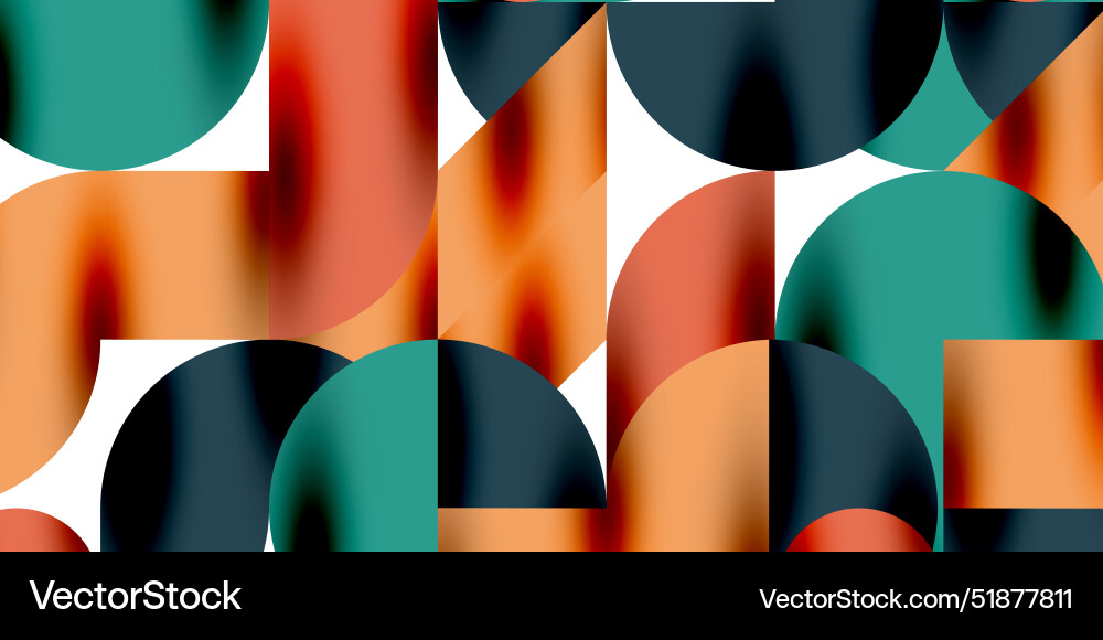 Tech minimal circular shapes geometric art Vector Image