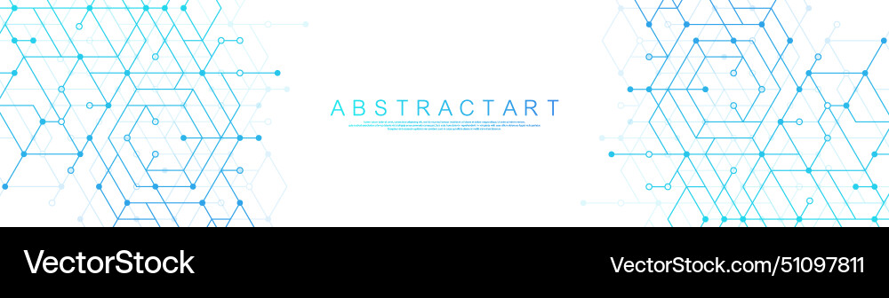 Technology abstract lines and dots connect Vector Image