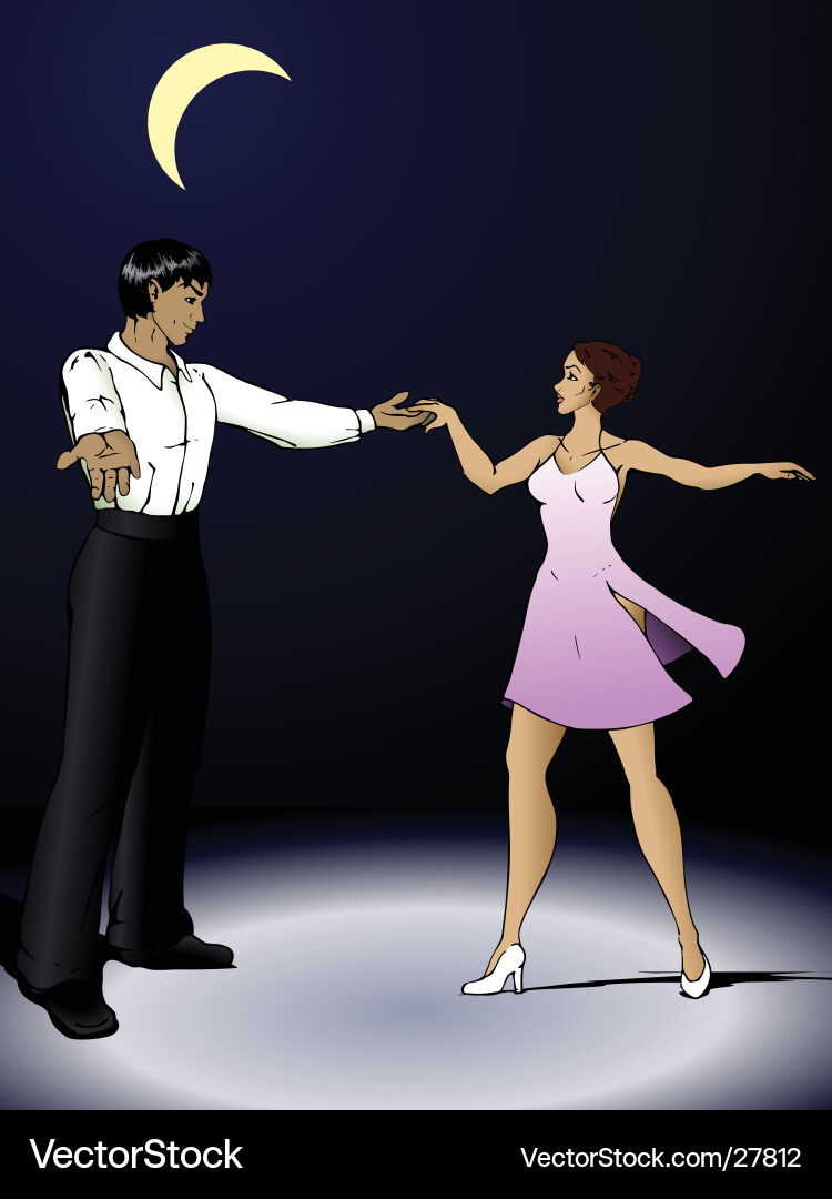 Dancing couple Royalty Free Vector Image - VectorStock