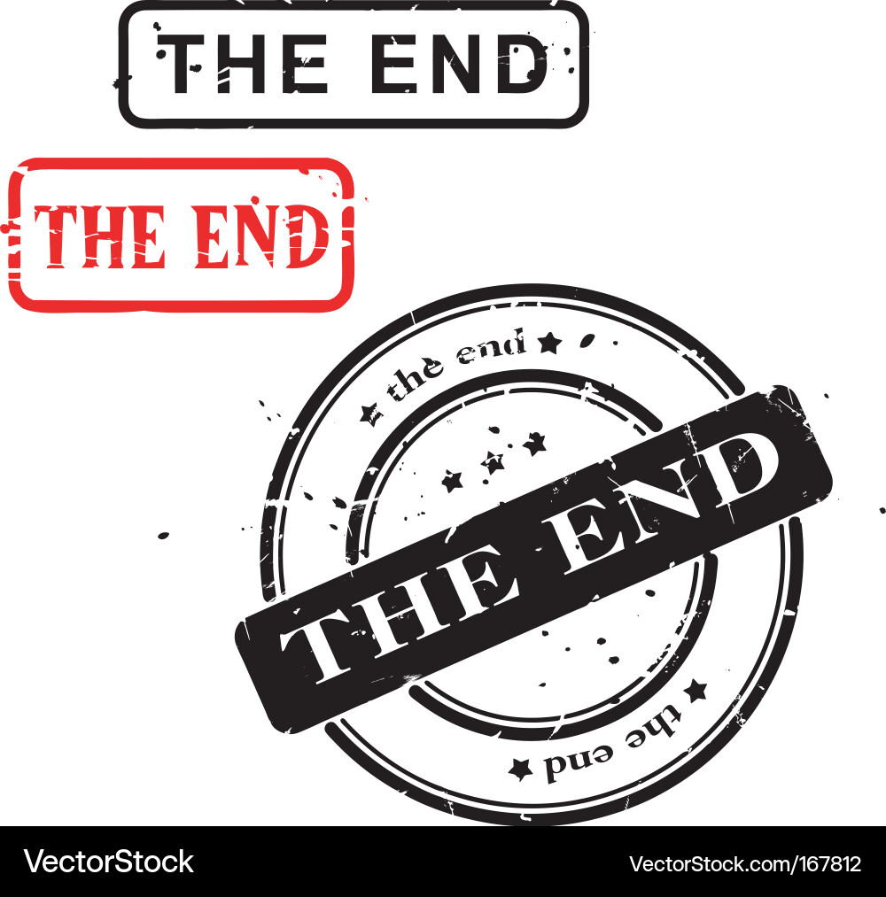 End sign Royalty Free Vector Image - VectorStock