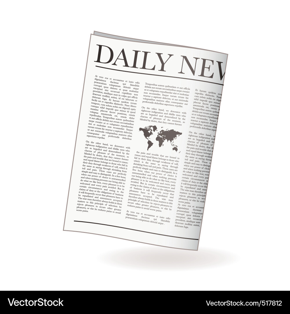 Newspaper daily Royalty Free Vector Image - VectorStock