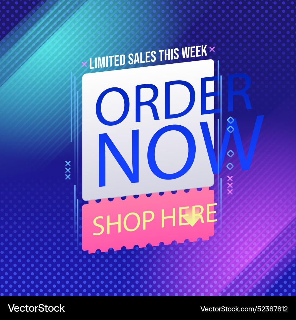 Order now banner Royalty Free Vector Image - VectorStock