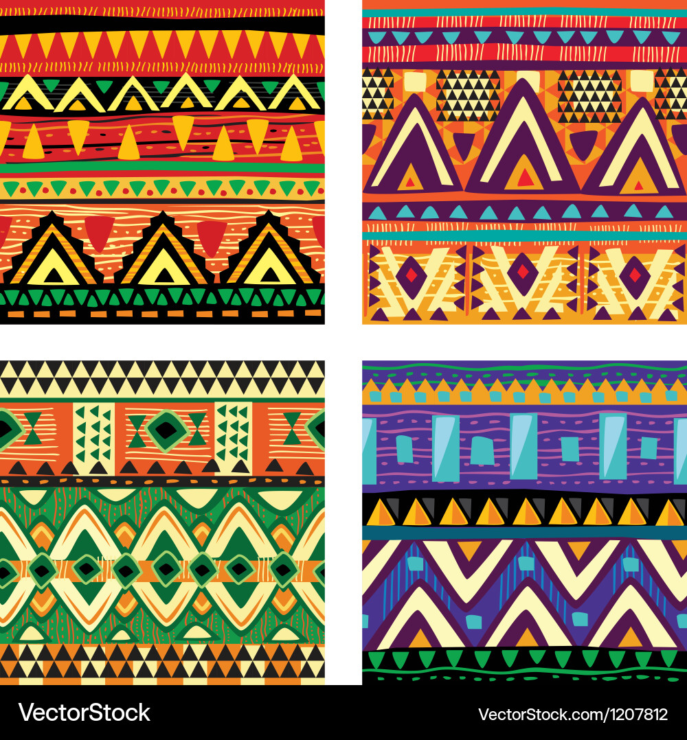 Seamless tribal texture Royalty Free Vector Image