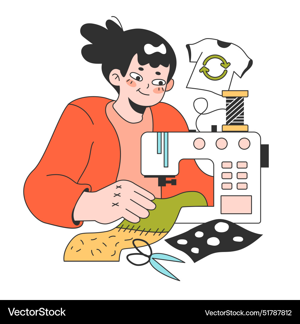 Upcycling process and technique of reuse Vector Image