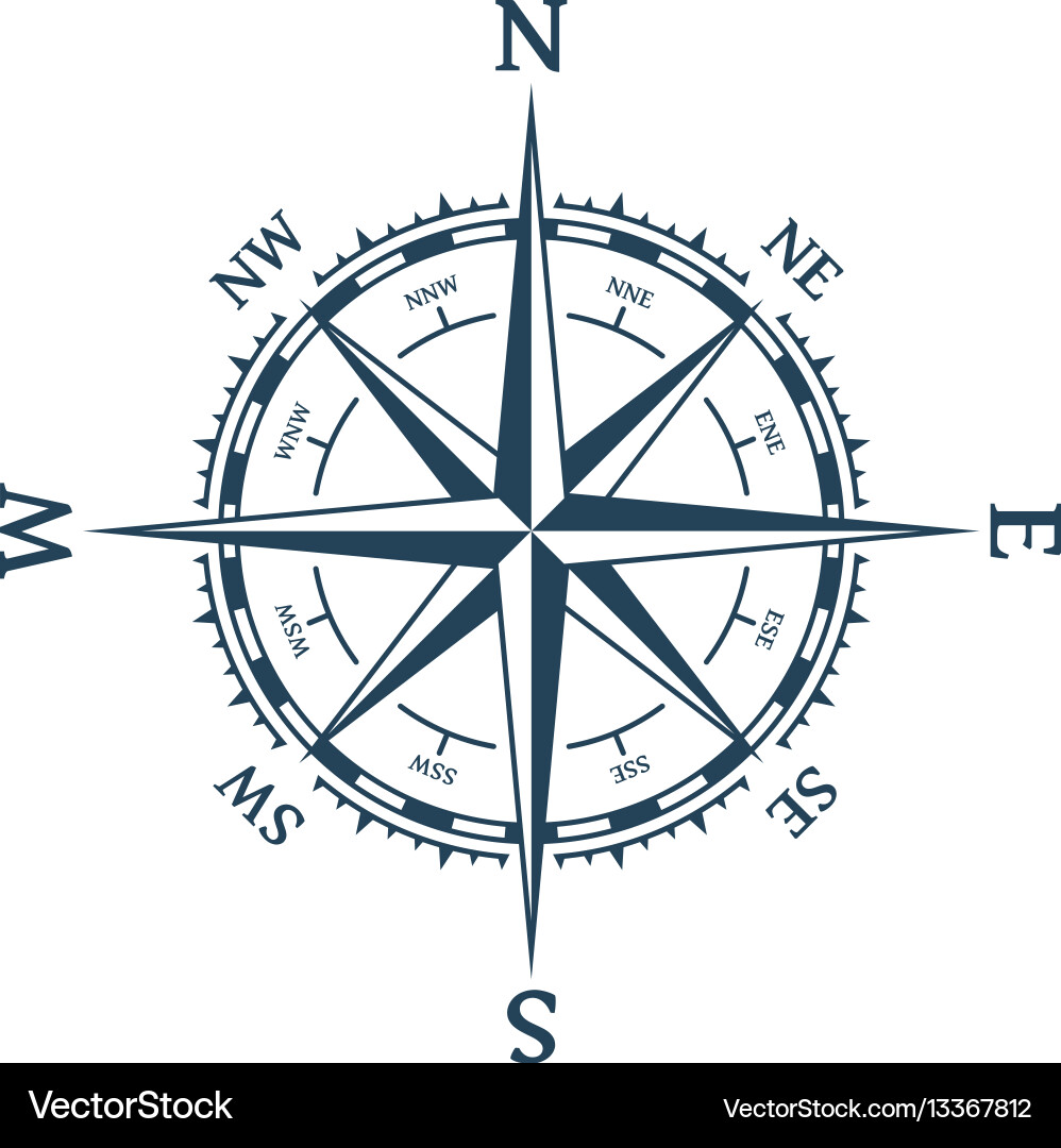 Wind rose Royalty Free Vector Image - VectorStock