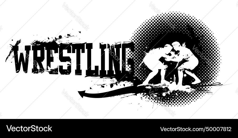 Wrestling banner Royalty Free Vector Image - VectorStock