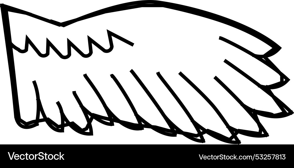 Birds wing line icon Royalty Free Vector Image