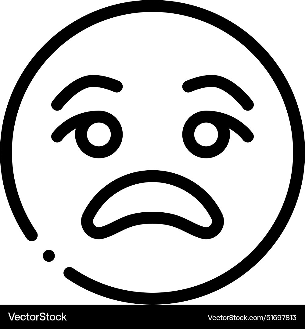 Bored icon thin linear style design isolated Vector Image