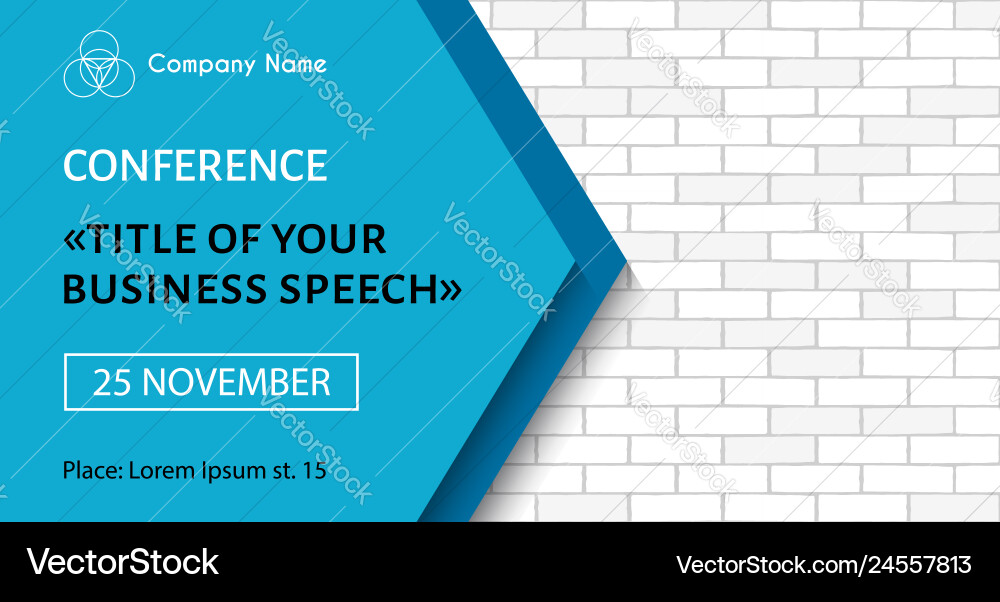 Business meeting flyer banner template Royalty Free Vector