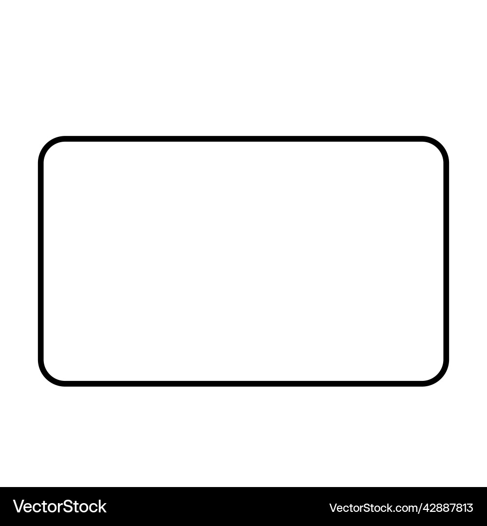 Rectangle shape stroke high quality Royalty Free Vector