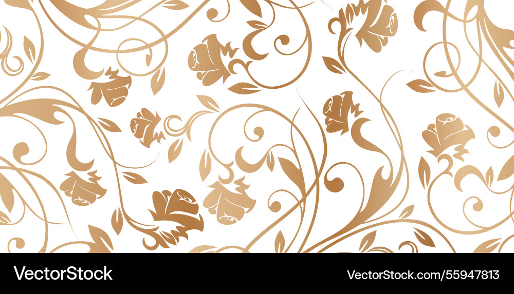 Seamless floral pattern with flowers roses Vector Image