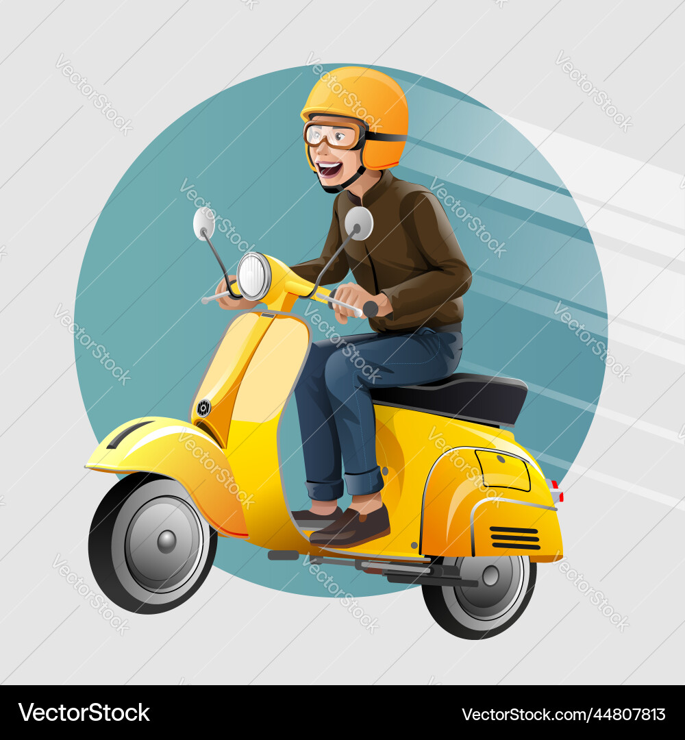 Vespa lover Royalty Free Vector Image - VectorStock
