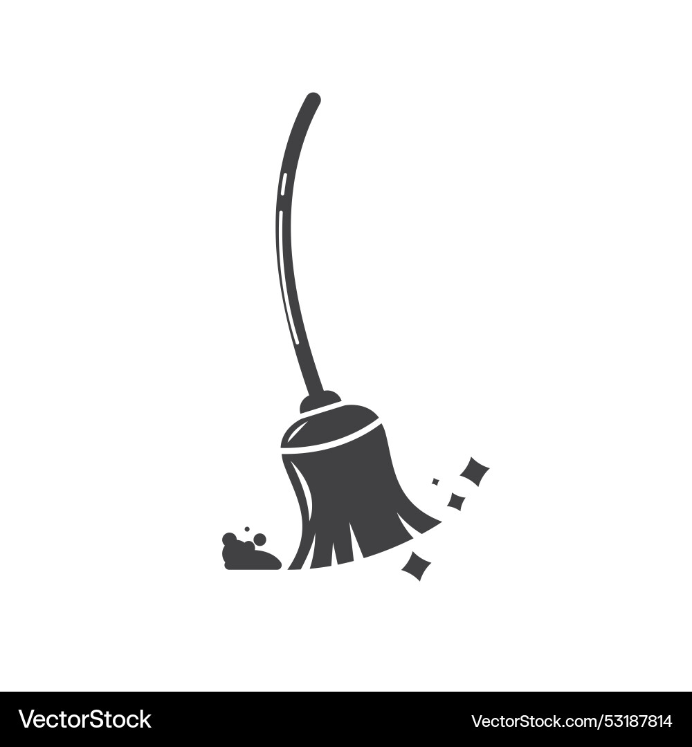 Broom icon of cleaner design template Royalty Free Vector