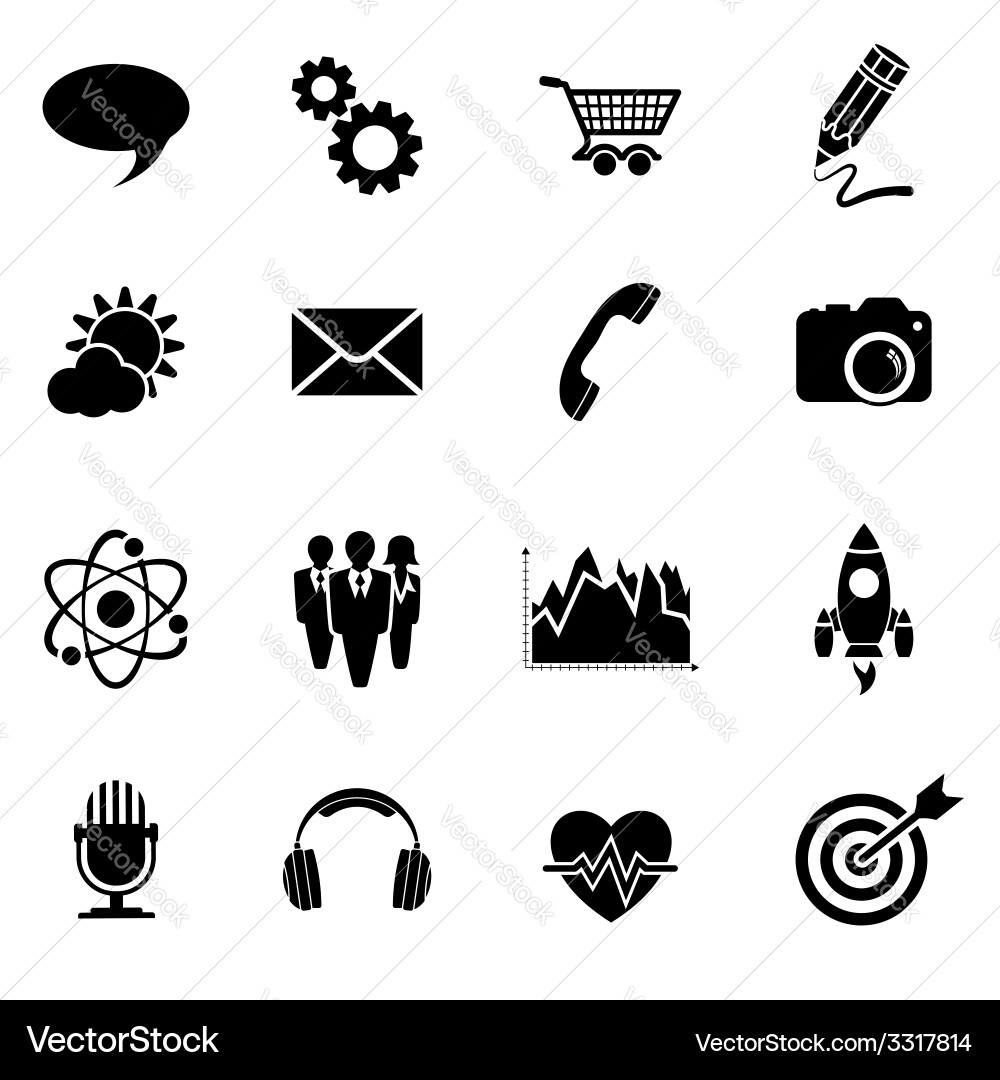 Business Icon Collection Royalty Free Vector Image