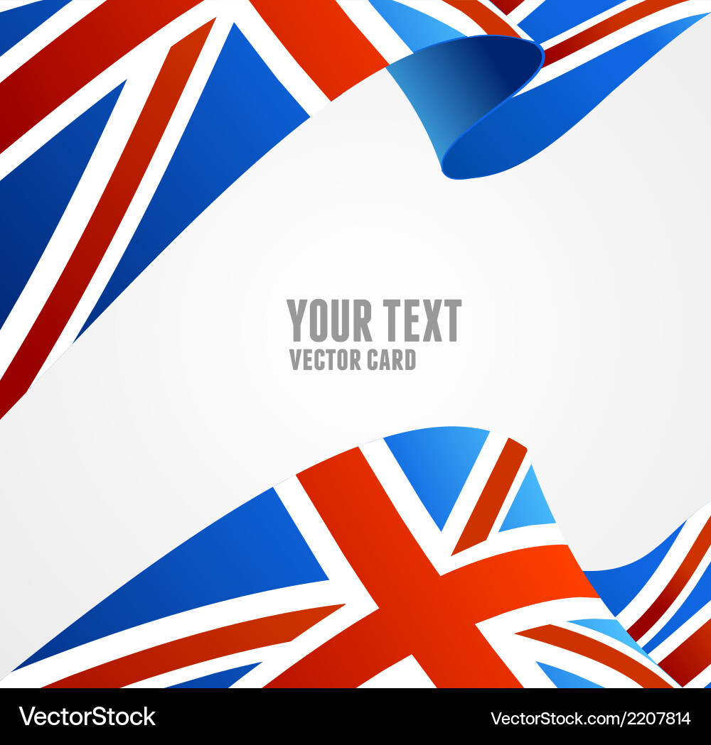 Flag of uk border Royalty Free Vector Image - VectorStock