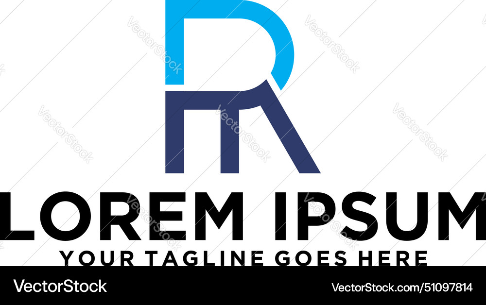 Initial rm letter logo idea Royalty Free Vector Image