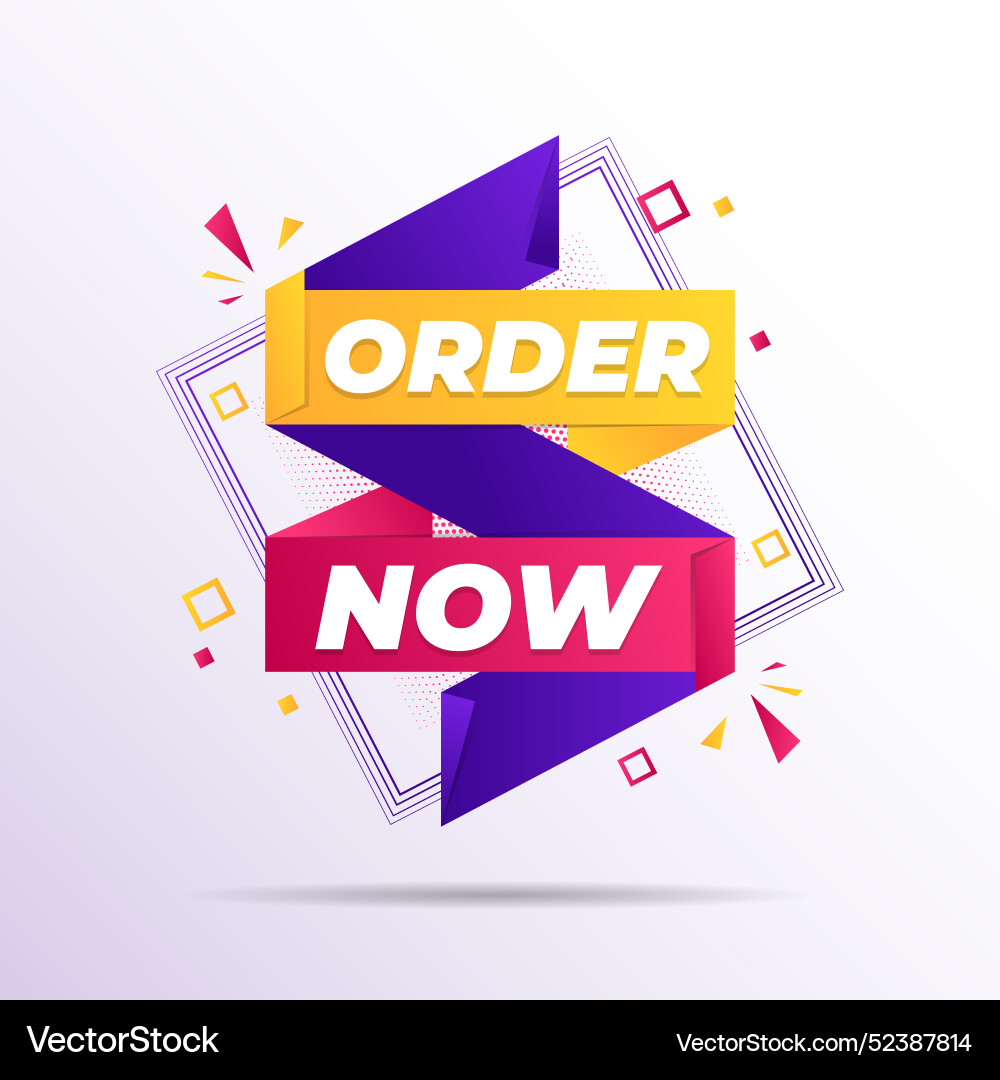 Order now banner Royalty Free Vector Image - VectorStock