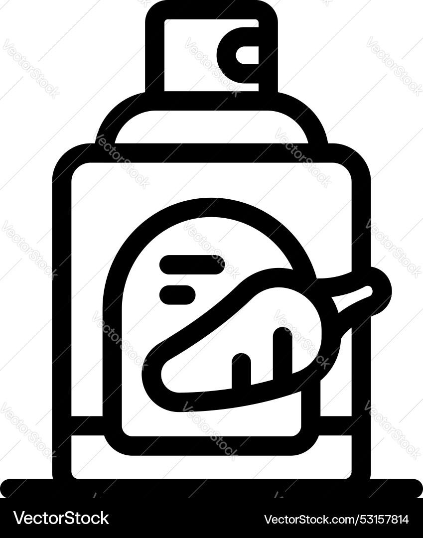 Pepper spray icon showing spicy self defense Vector Image