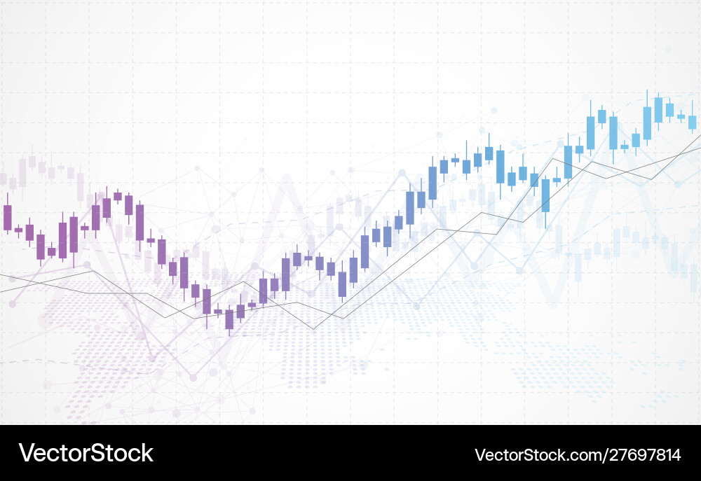 Stock Market Candle Chart Royalty Free Vector Image