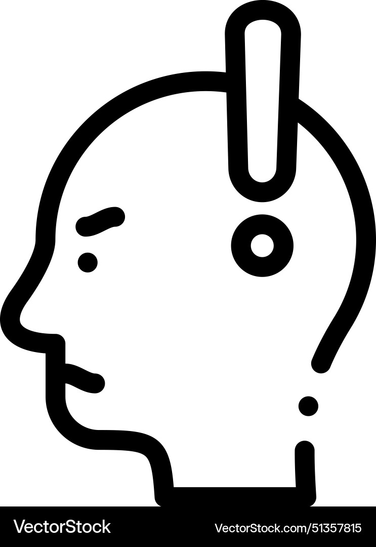 Anxiety icon thin linear style design isolated Vector Image