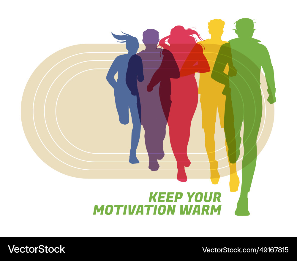 Colorful Runners and Joggers Royalty Free Vector Image