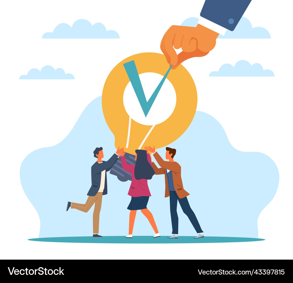 Generating ideas innovative thinking Royalty Free Vector