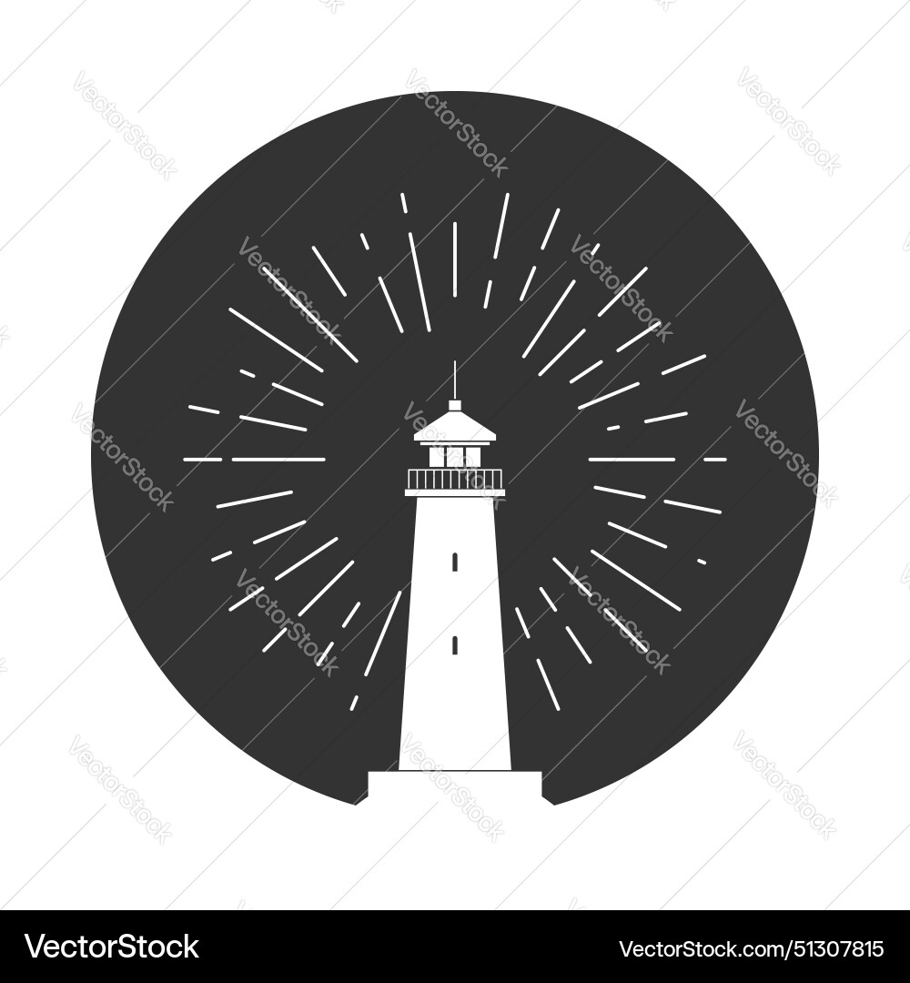 Lighthouse signal Royalty Free Vector Image - VectorStock