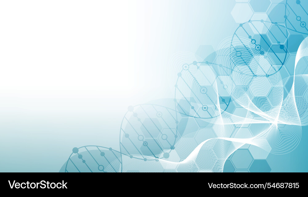 Molecular structure dna atom neurons science Vector Image