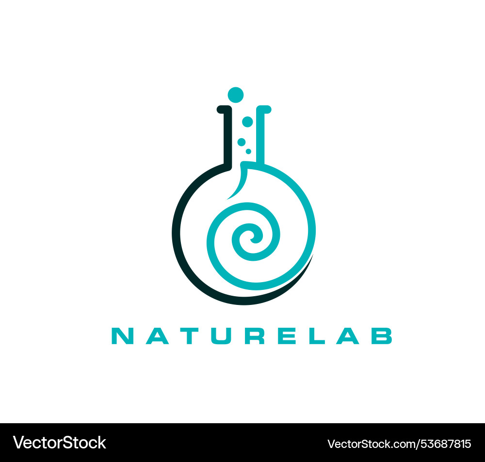 Nature lab icon bio laboratory flask bottle Vector Image