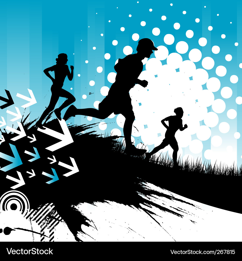 Running people Royalty Free Vector Image - VectorStock