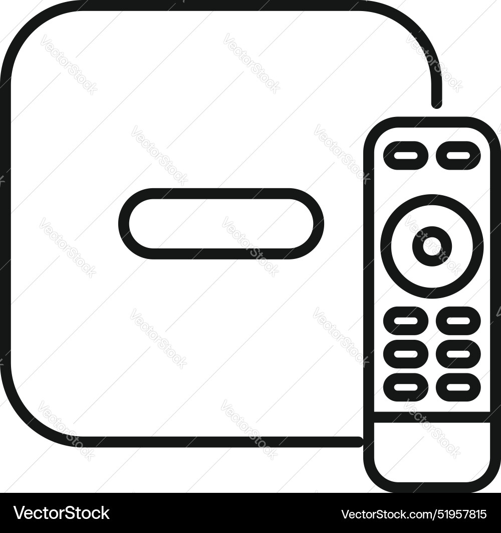 Tv set top box receiver controlling watching Vector Image