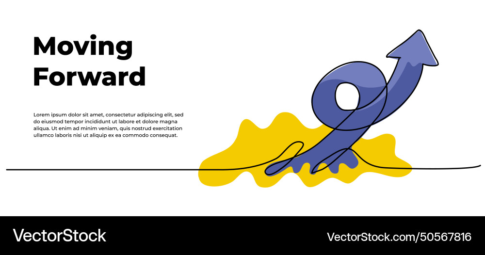 Continuous line design of arrow pointing up one Vector Image