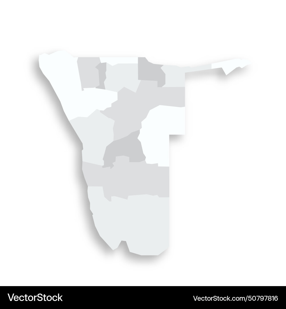 Namibia political map of administrative divisions Vector Image