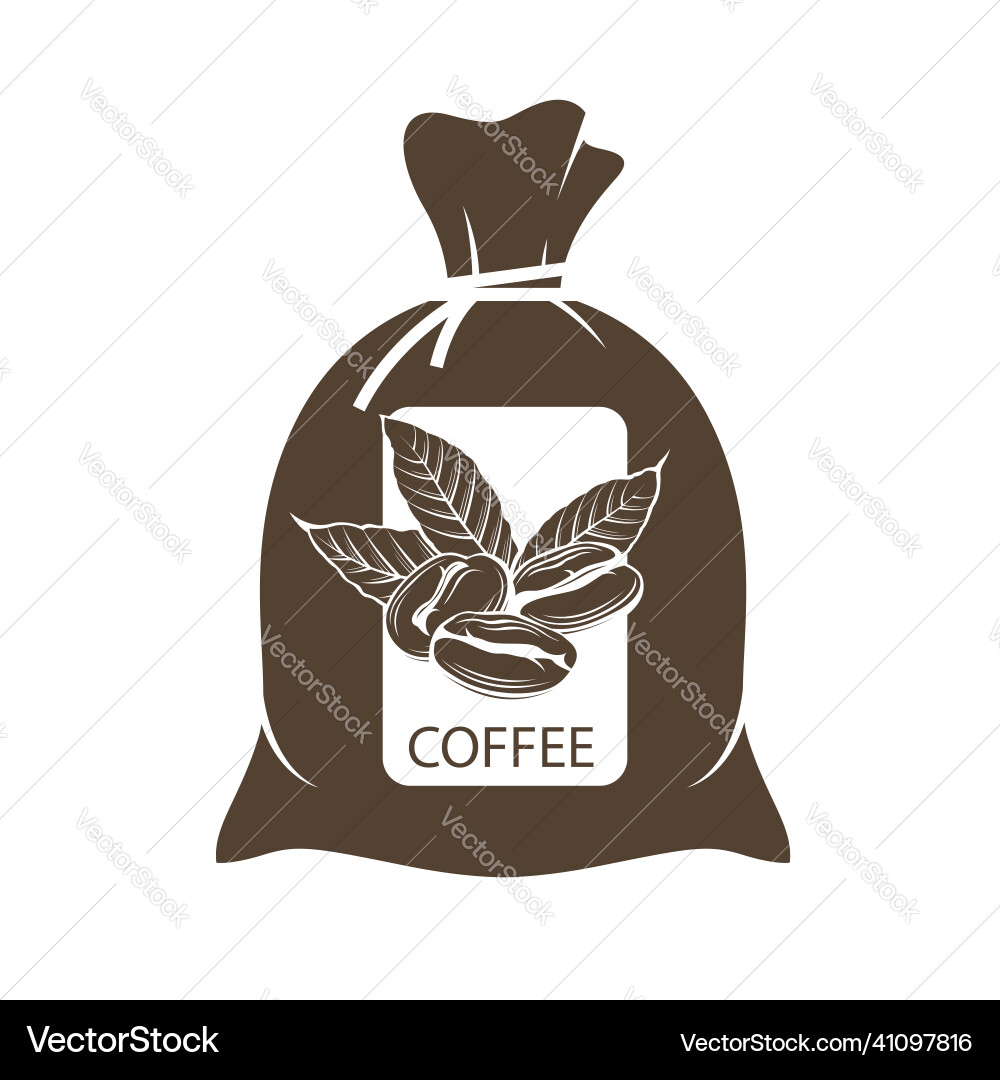 Sack of coffee beans Royalty Free Vector Image