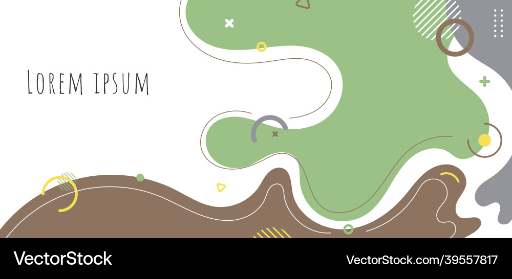 Abstract trendy organic shape composition Vector Image