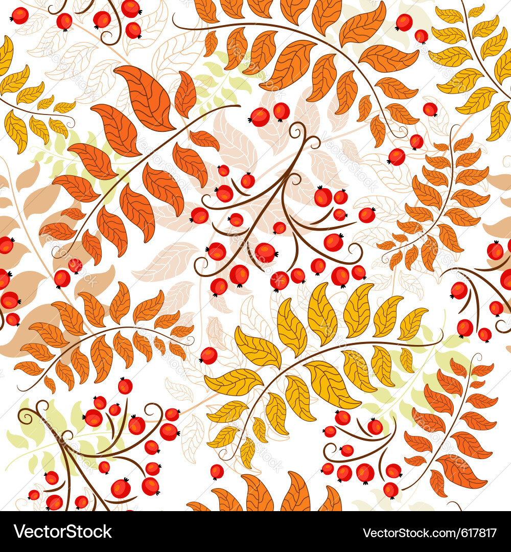 Autumn seamless Royalty Free Vector Image - VectorStock
