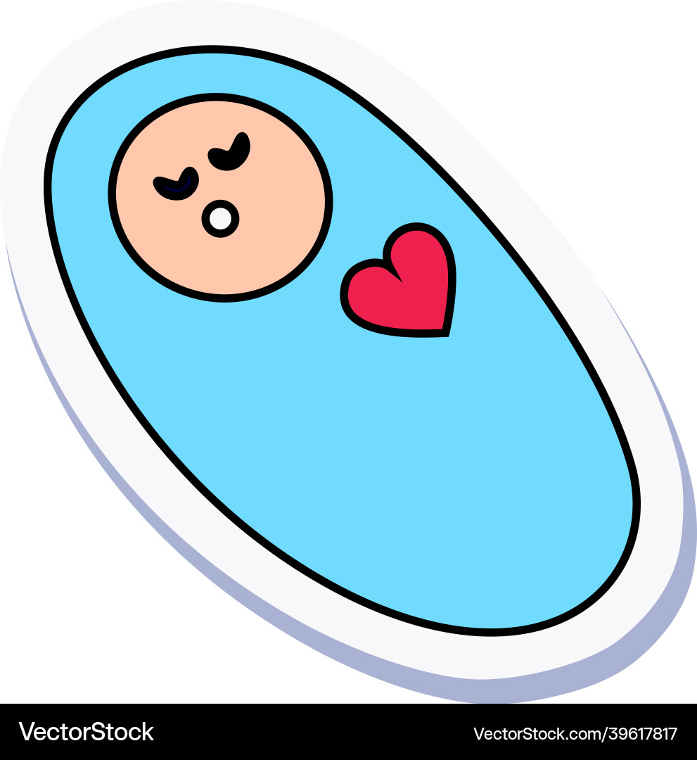 Baby sticker Royalty Free Vector Image - VectorStock