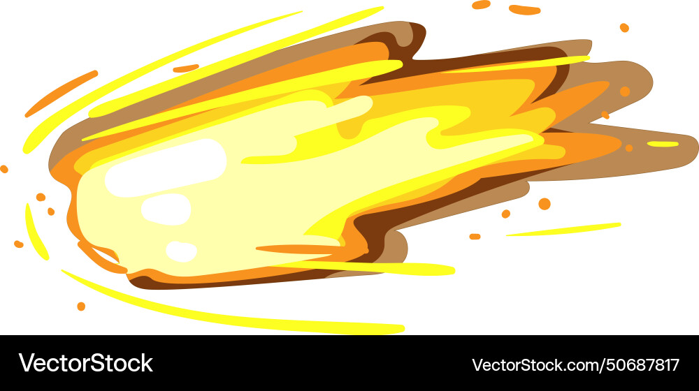 Bullet gun flash cartoon Royalty Free Vector Image