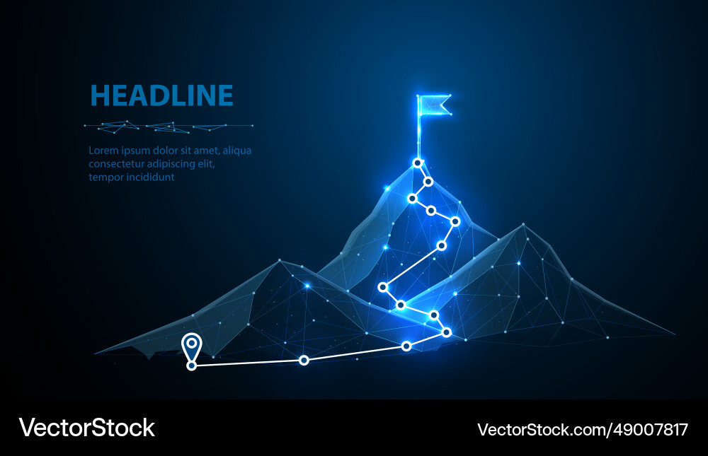 Digital Ascent Route Technology Royalty Free Vector Image