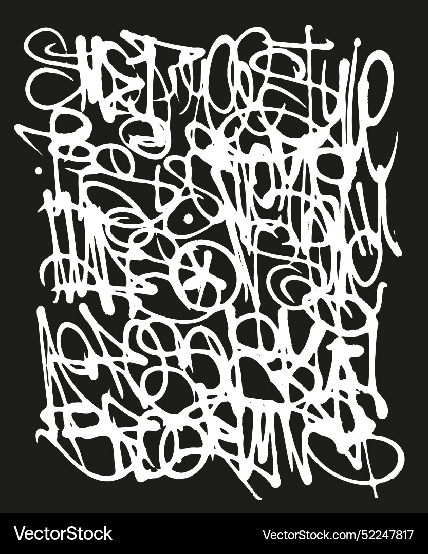 Graffiti tags print design Royalty Free Vector Image