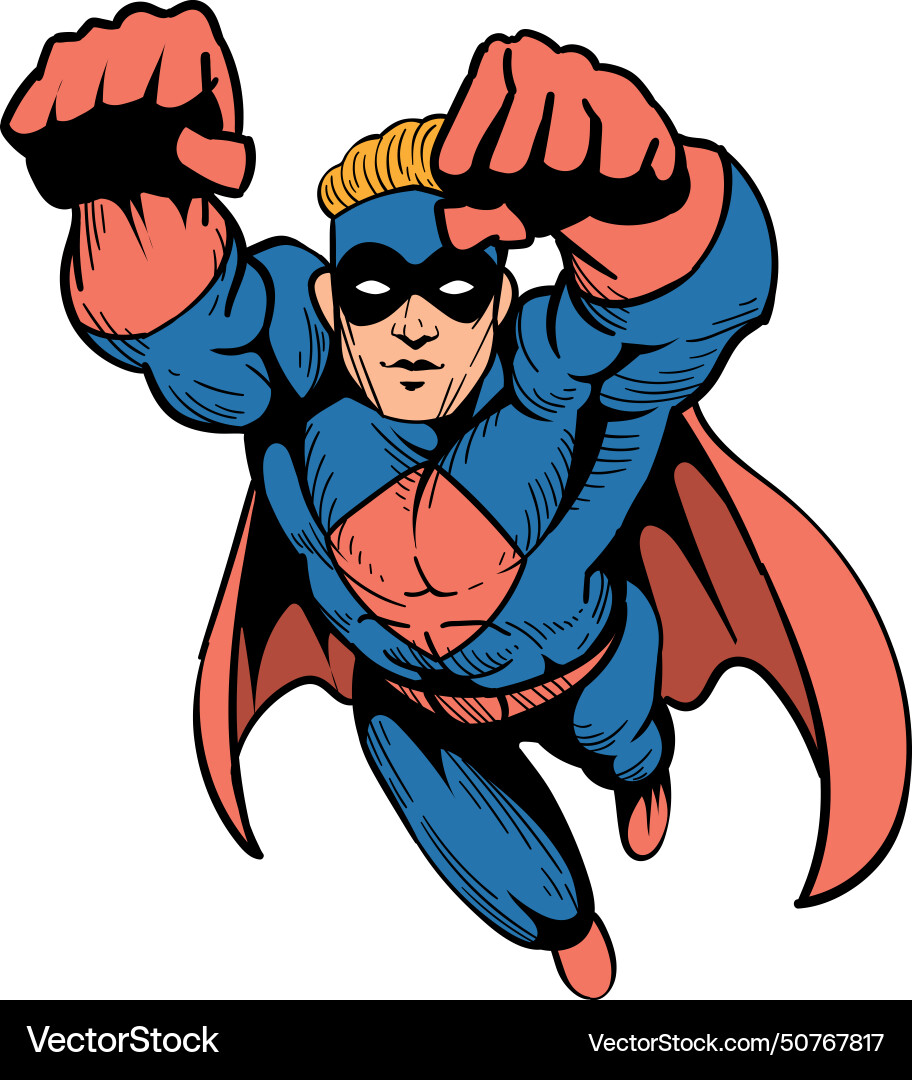 Hero pop art brave Royalty Free Vector Image - VectorStock
