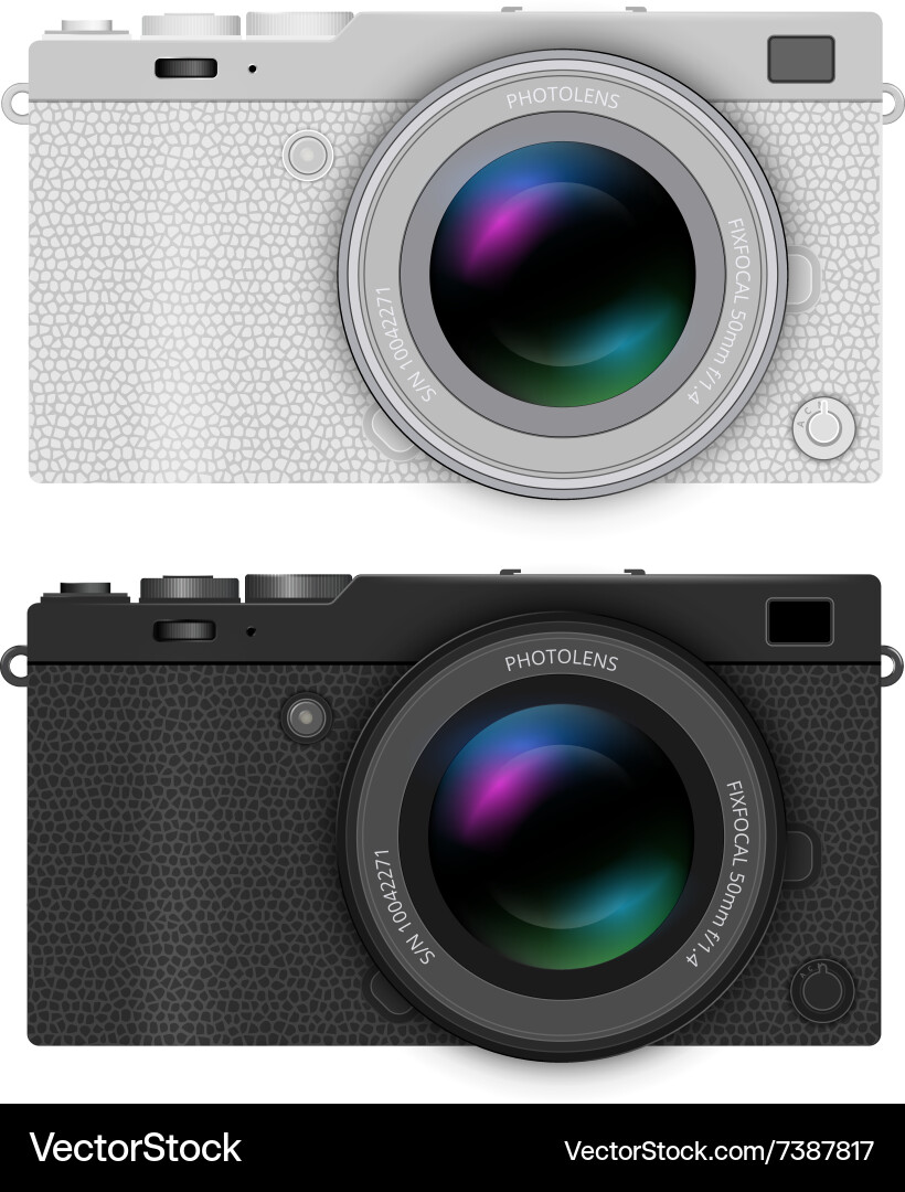 Mirrorless compact camera Royalty Free Vector Image