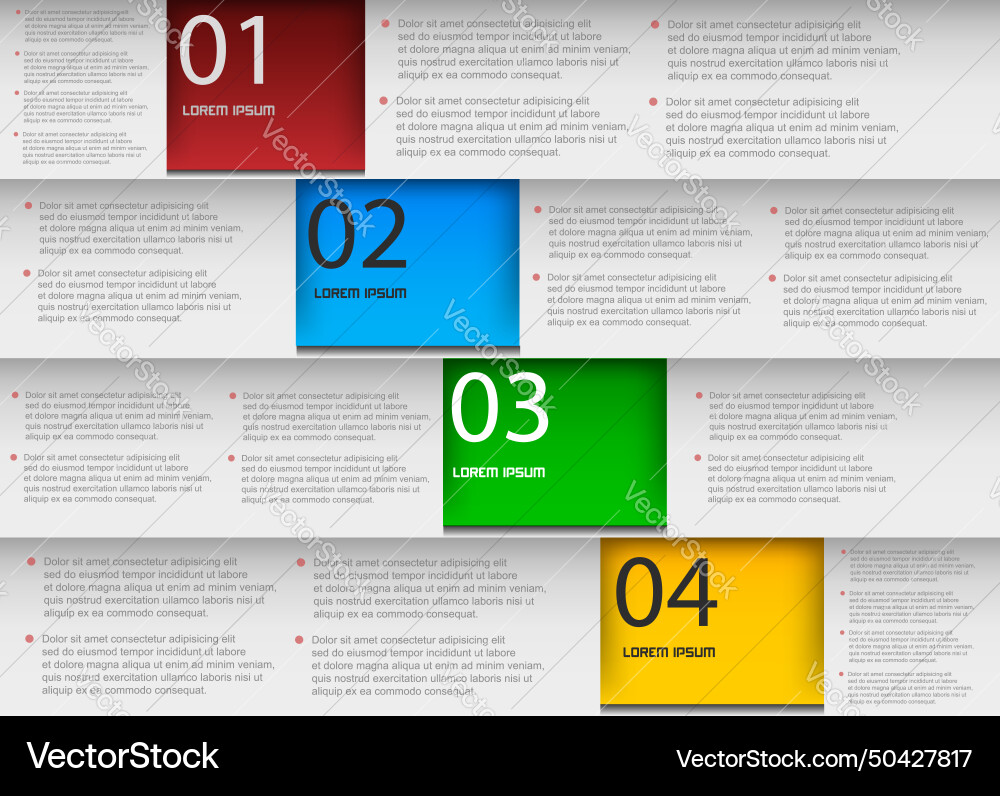 Paper numbered banner template Royalty Free Vector Image