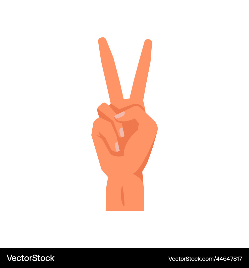 Peace or victory hand gesture nonverbal Royalty Free Vector