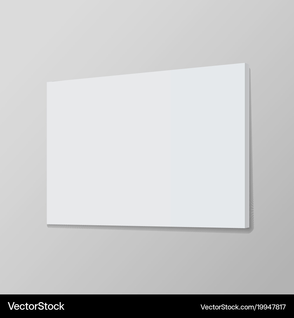 Realistic white horizontal frame for paintings Vector Image