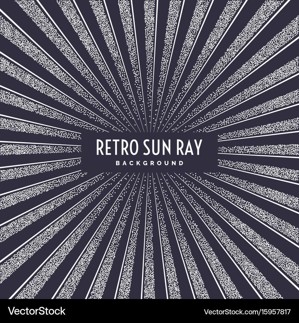 Retro Sun Rays Background Royalty Free Vector Image