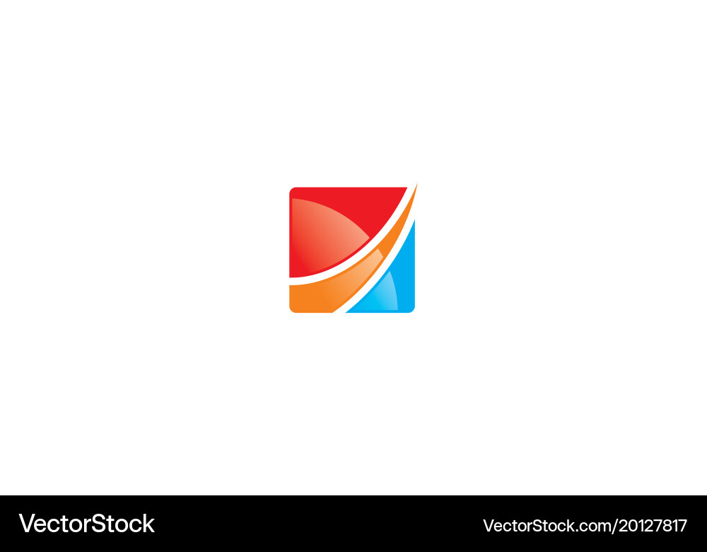 Square loop business finance logo Royalty Free Vector Image