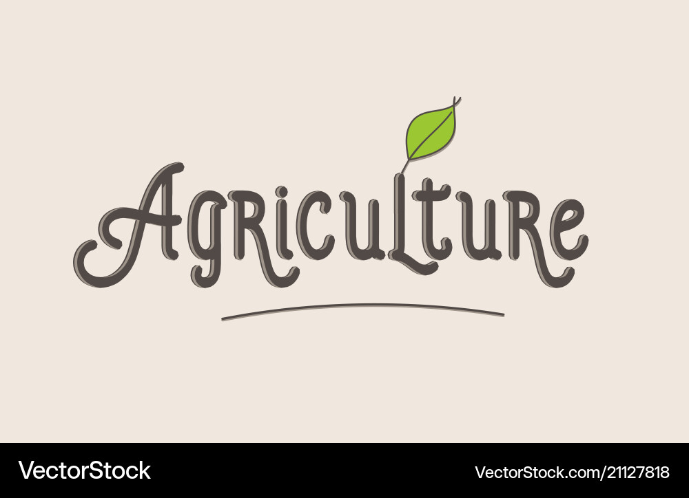 Agriculture word text typography design logo icon Vector Image